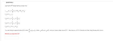 Solved Use The RK Th Order Method Given That Chegg