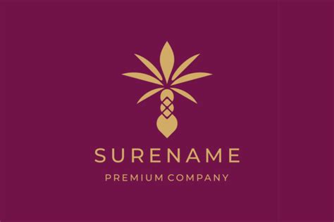 Palm Tree Leaf Date Fruits Template Logo Graphic By Bendazs · Creative Fabrica