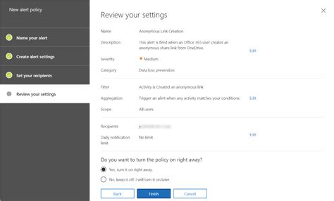 How To Create Alert Policies In Office 365 Security And Compliance Center