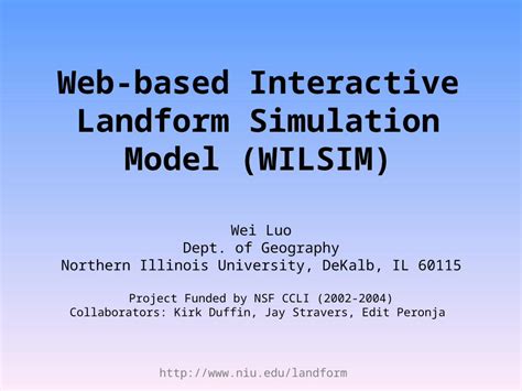 ppt web based interactive landform simulation model wilsim