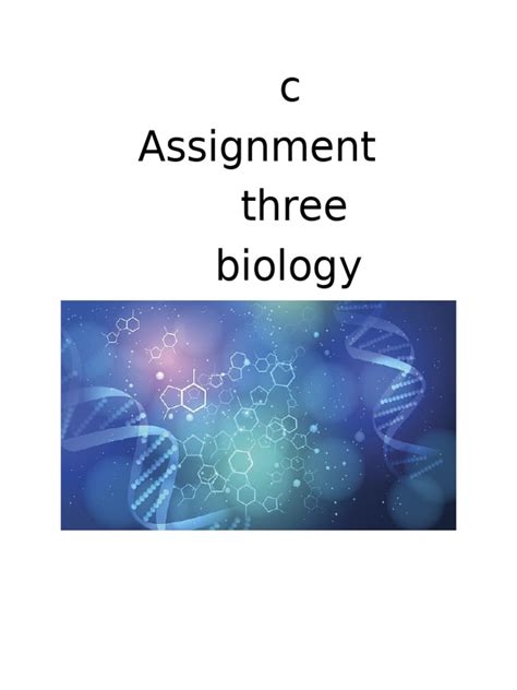 Biology Assignment Three Pdf