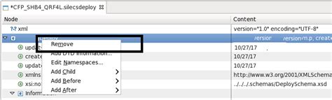 xml how to avoid to remove the root element of a xsd file stack
