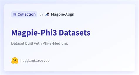 magpie phi3 datasets a magpie align collection