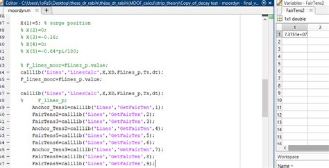 moordyn coupled with matlab computer aided engineering software tools