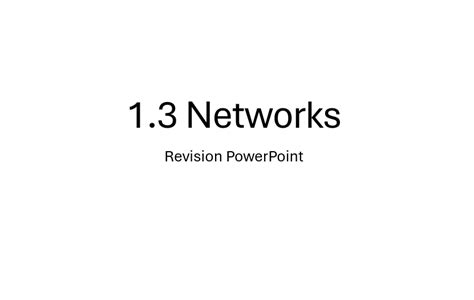 Ocr Gcse Computer Science 13 Networks Revision Teaching Resources
