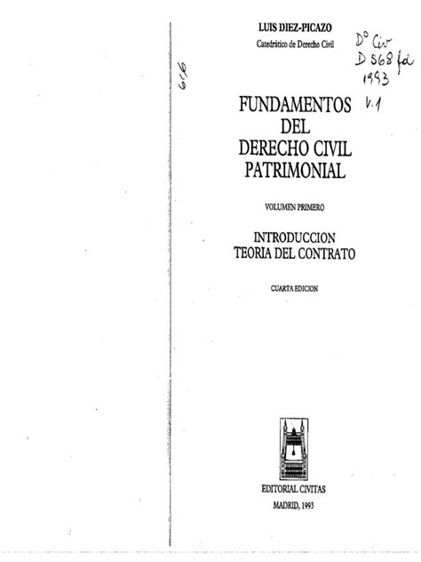 Fundamentos Del Derecho Civil Patrimonial Extracto Cap I Pdf Pdf