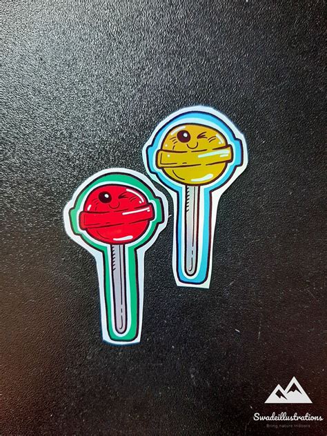 2 Happy Lollipops Sticker Set Holographic Sticker Glossy Sticker Etsy