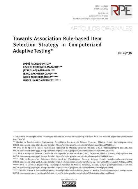 Pdf Towards Association Rule Based Item Selection Strategy In Computerized Adaptive Testing