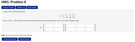 Solved Hw3 Problem 8 Previous Problem Problem List Next