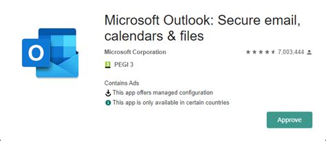 how to deploy microsoft outlook for android via intune