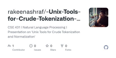 Github Rakeenashraf Unix Tools For Crude Tokenization And