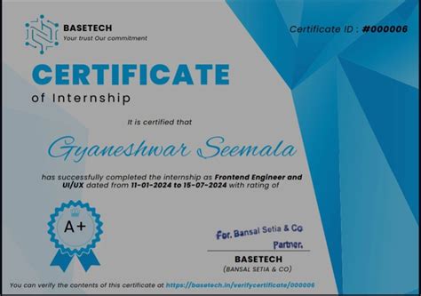 Gyaneshwar Seemala On Linkedin Webdevelopment Internship Technology