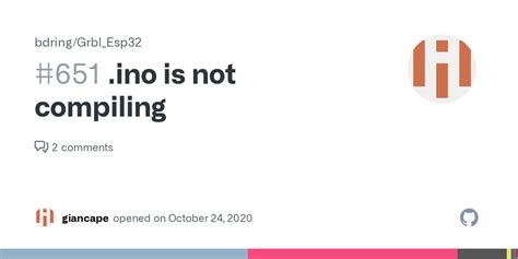 Ino Is Not Compiling · Issue 651 · Bdringgrblesp32 · Github