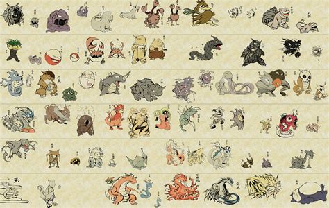 Traditional Pokemon Yokai Style Pokemon Fan Art Japanese Art Styles Pokemon Art