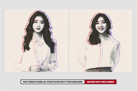 Premium Psd Pattern Overlay Photo Effect For Square