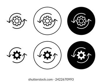 Workflow Process Vector Illustration Set Efficiency Stock Vector Royalty Free 2422670993