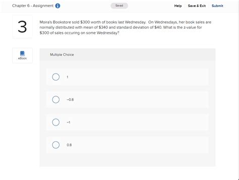 Solved Chapter 6 Assignment I 3 EBook Saved Help Save Chegg Com