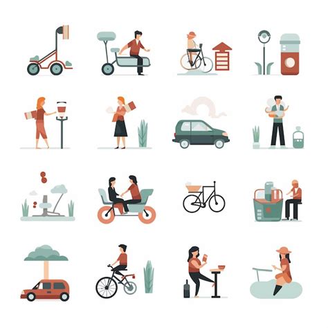 Premium Vector Activitydailyroutineiconssetvector