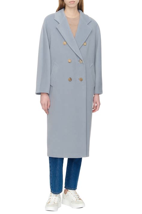 Max Mara женские пальто madame из шерсти и кашемира голубой цвет ...