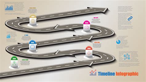 포인터가 있는 비즈니스 로드맵 타임라인 인포그래픽 템플릿 벡터 일러스트레이션 0명에 대한 스톡 벡터 아트 및 기타 이미지 0명 개념 거리 Istock