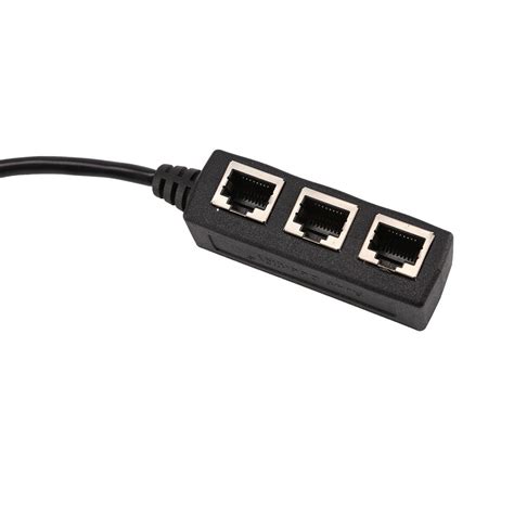 Professional Long Rj45 1 To 3 Ethernet Lan Network Cable Splitter Extender Adapter Connector Rf