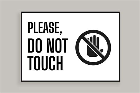 Free Vector Flat Design Do Not Touch Sign Template Design