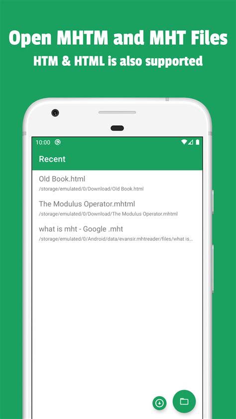 mht mhtml viewer reader for android download