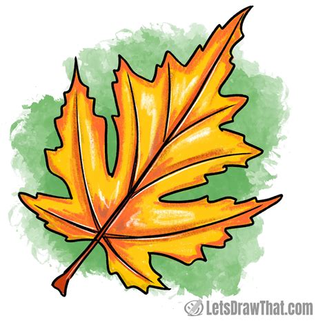 How To Draw Cartoon Leaf