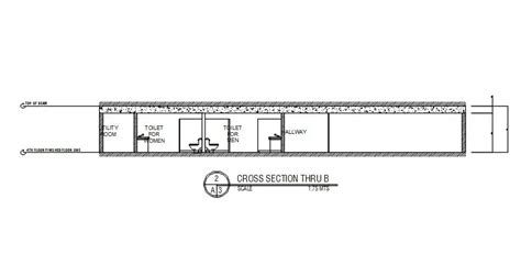 Cross Section Of The Toilet Detail Is Given In This 2d Autocad Dwg Drawing File Download The 2d