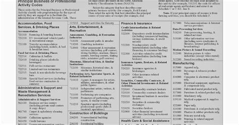 Aarp Tax Aide Wa District 18 Schedule C Business Codes