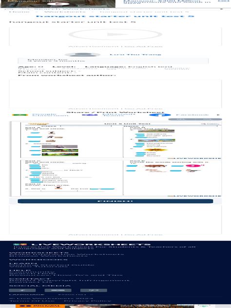 Hangout Starter Unit Test 5 4127476 Lưu Thu Trang Pdf