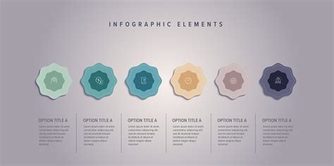 6단계 원이 있는 비즈니스 프로세스 차트 인포그래픽 라운드 워크플로우 그래픽 요소 회사 순서도 프레젠테이션 슬라이드입니다 플랫
