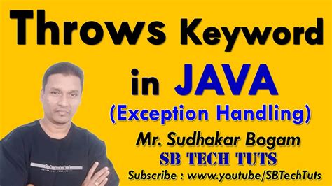 throws keyword in java exception handling in java java programming