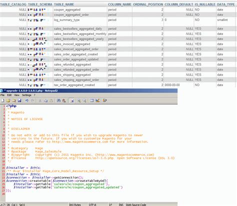 magento 1 5 to 1 6 error core mage salesrule sql salesrule setup