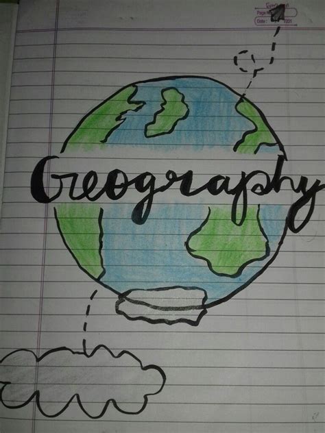 Cute Geography Notebook Cover