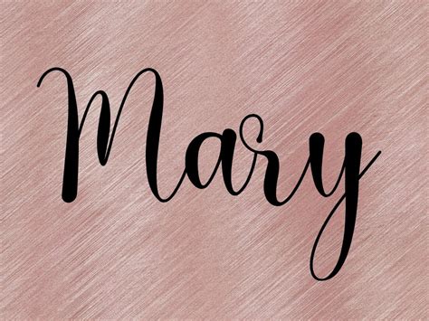 Mary Name Svg Png Custom Name Clipart Svg Png Image Gold Name Etsy