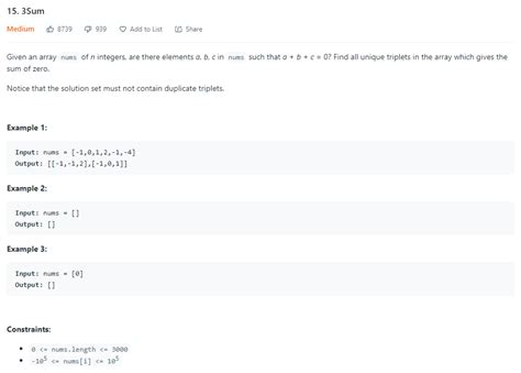 Leetcode 15 3sum 學習blog Medium