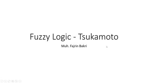 Fuzzy Logic Metode Tsukamoto Dan Implementasi Pada Pemrograman Java Youtube