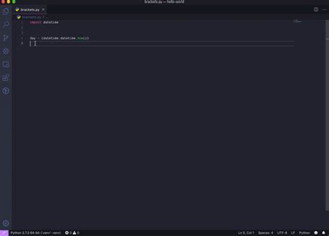 when set python autocomplete addbrackets true in the auto completed