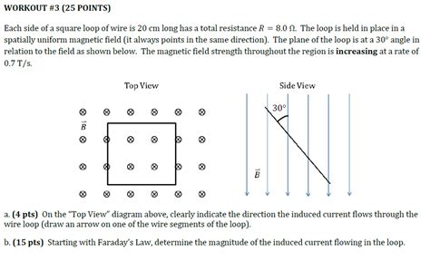 Solved Each Side Of A Square Loop Of Wire Is Cm Long Has Chegg