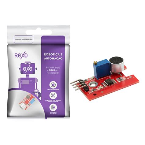 módulo sensor detector som microfone ky 037 roxo mixtou