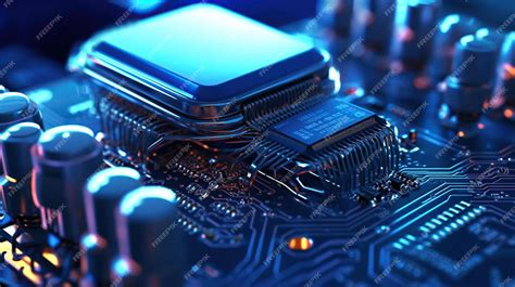 Premium Ai Image Future Industrial Chip Cpu Robotic High Tech Super