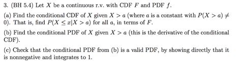 solved 3 bh 5 4 let x be a continuous r v with cdf f and