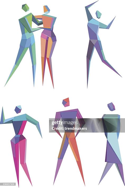 Polygonal People High Res Vector Graphic Getty Images
