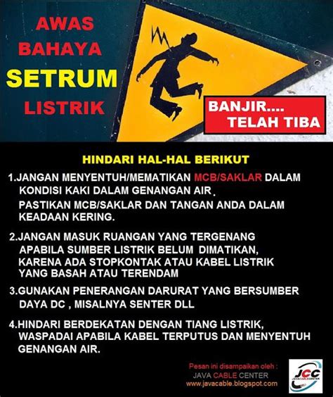 JAVA CABLE CENTER WASPADAI BAHAYA LISTRIK KETIKA BANJIR
