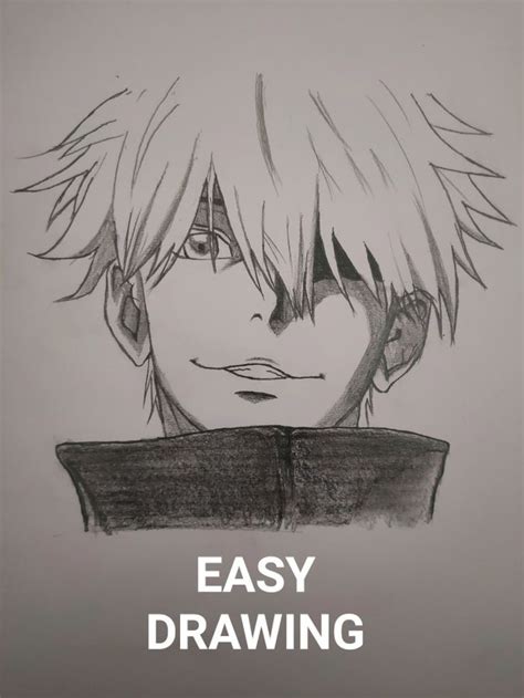 Gojo DRAWING How To Draw Gojo Saturo Easy Drawings Anime Drawings For Beginners Pencil