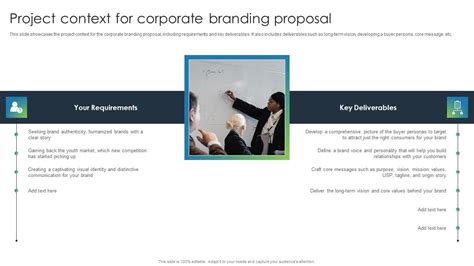 Project Context For Corporate Branding Proposal Infographics Pdf