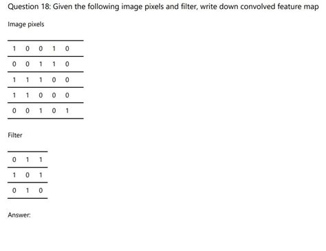 Solved Question Given The Following Image Pixels And Chegg