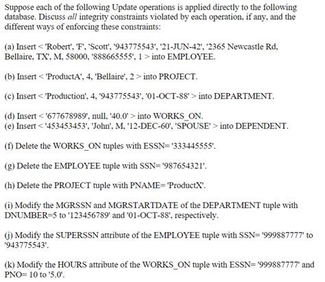 Solved Suppose Each Of The Following Update Operations Is