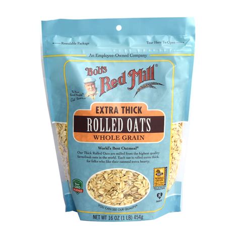 美国原装进口 鲍勃红磨坊bobsredmill 全谷物特厚滚压燕麦片rolled Oats无糖要煮454g原装进口视频介绍美国原装进口